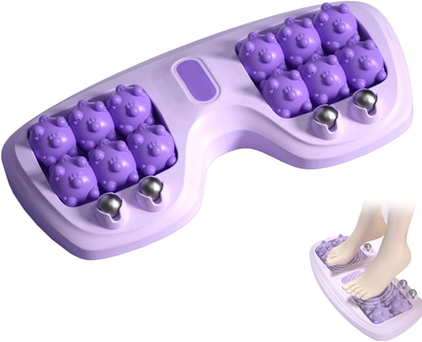 Relajador De Pies De 12 Rodillos, Portable Double Foot Massage Roller ...
