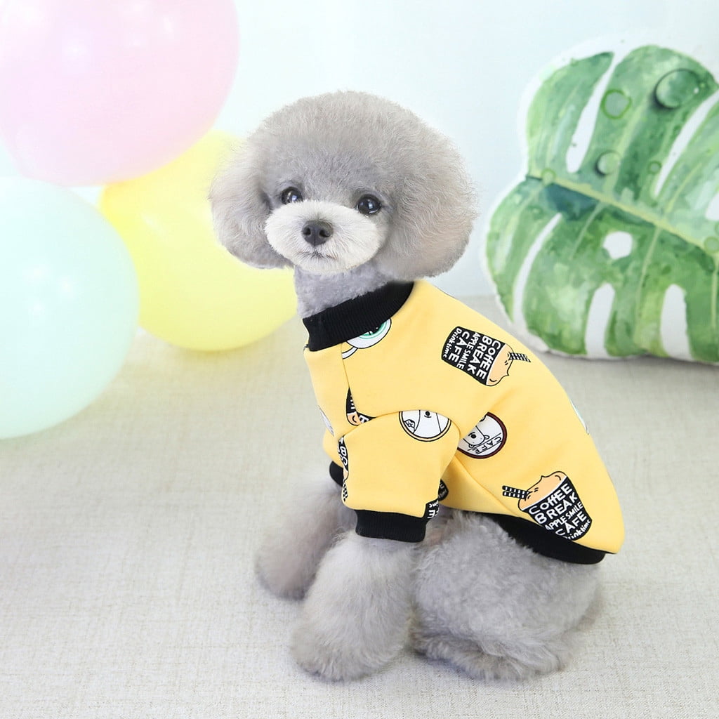 Relanfenk Cute Pet Clothes Pet Clothes Thickened Two-Legged Sweater ...