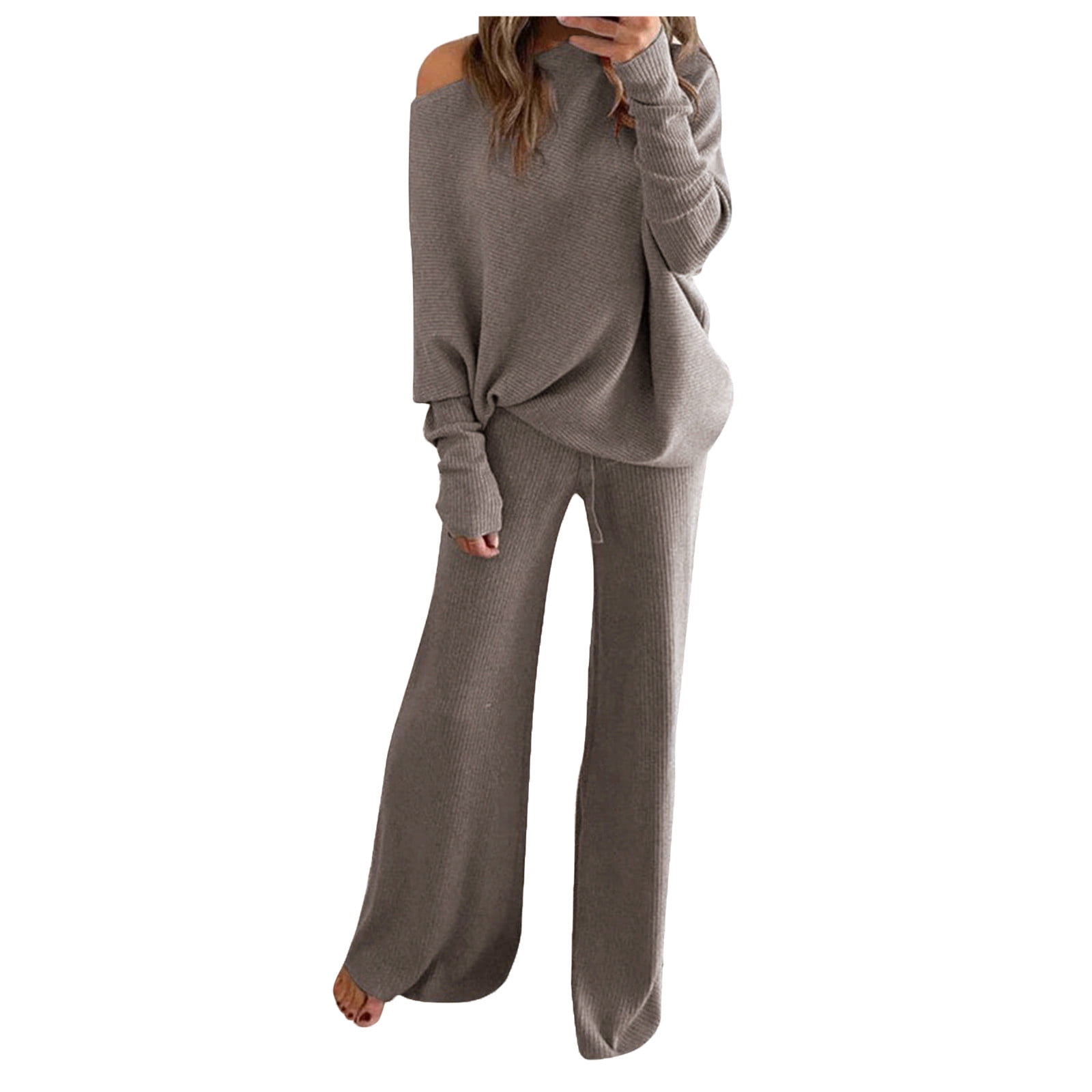 Relanfenk Lounge Sets For Women Two Piece Outfits Sweatsuits Sets Long ...