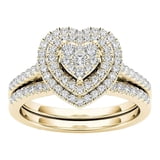 Relanfenk Rings for Women Full Diamond Love Shaped Fashion Hollow ...
