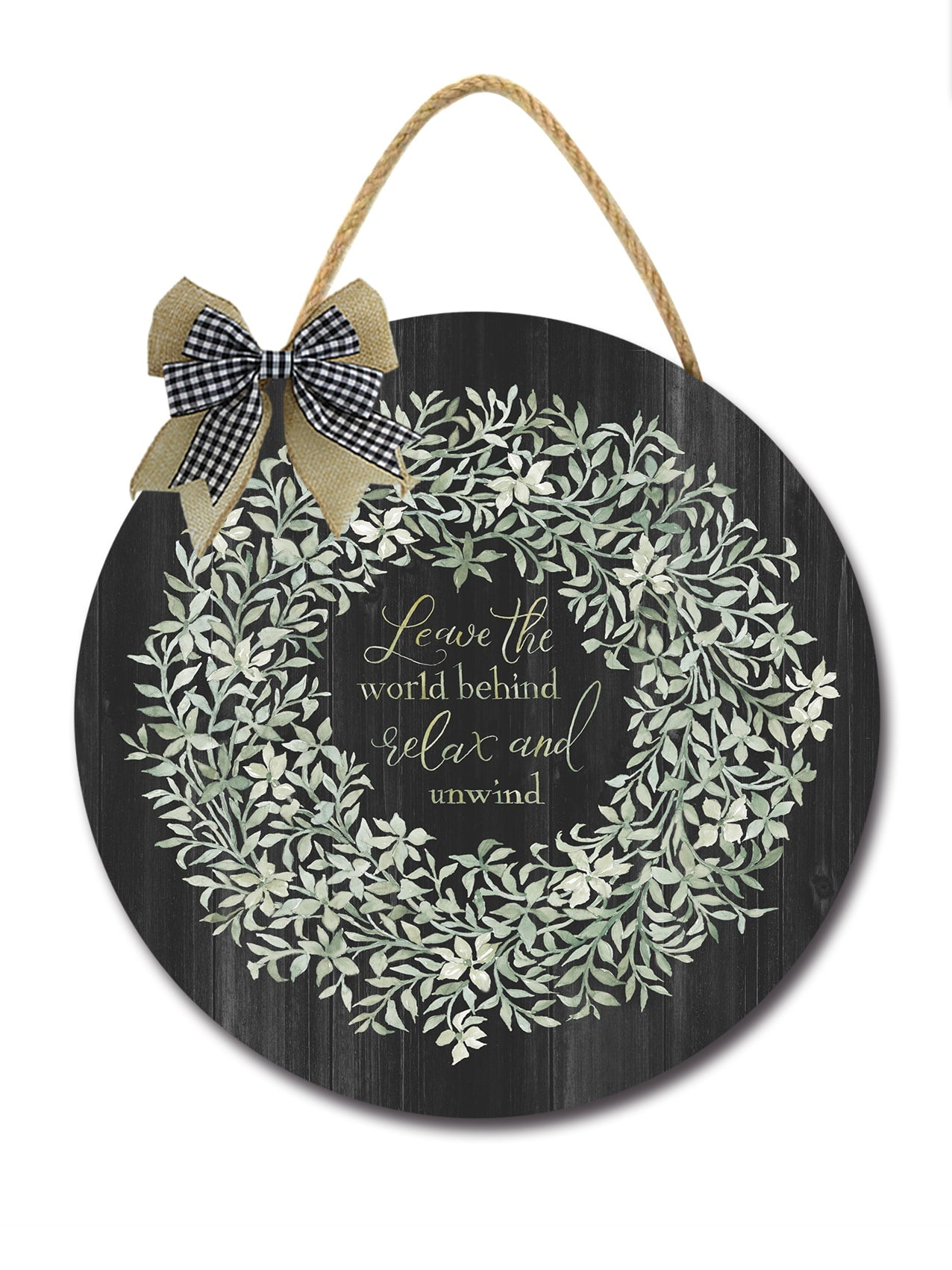 Relax And Unwind Sign for Front Door, Decor for Farmhouse Porch ...