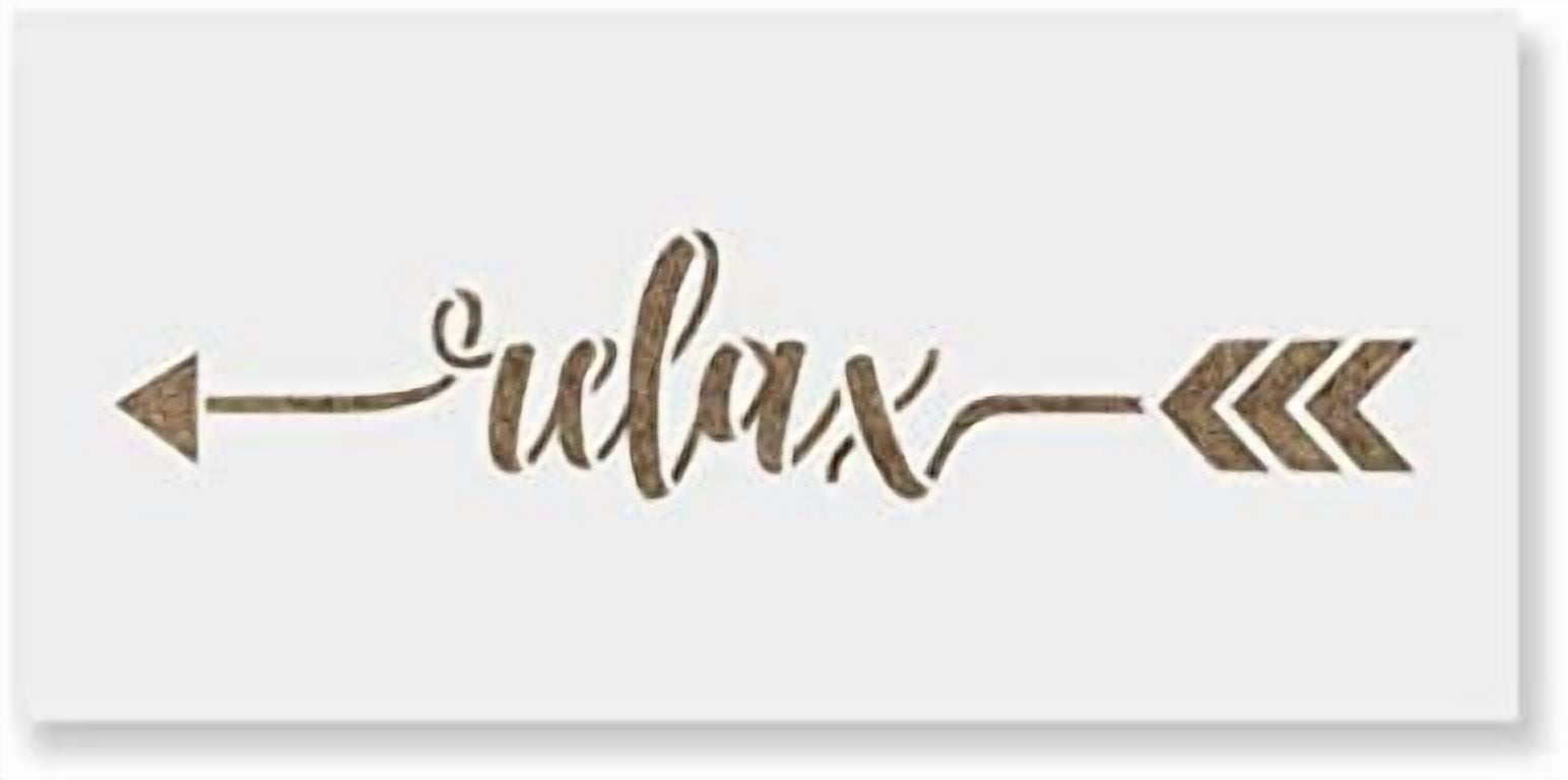 Relax Arrow Stencil - Craft Artwork That Uplifts and Inspires, Arrow ...