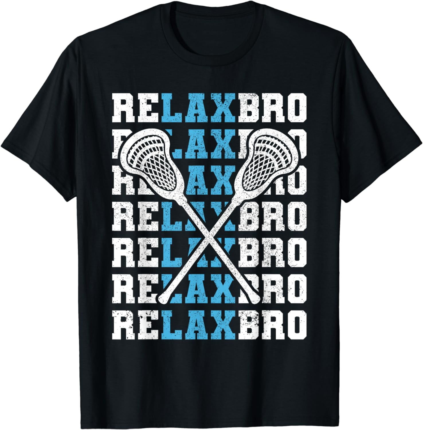 Relax Bro Funny Lacrosse Player Lax Lovers Men Boys Lacrosse T-Shirt - Walmart.com
