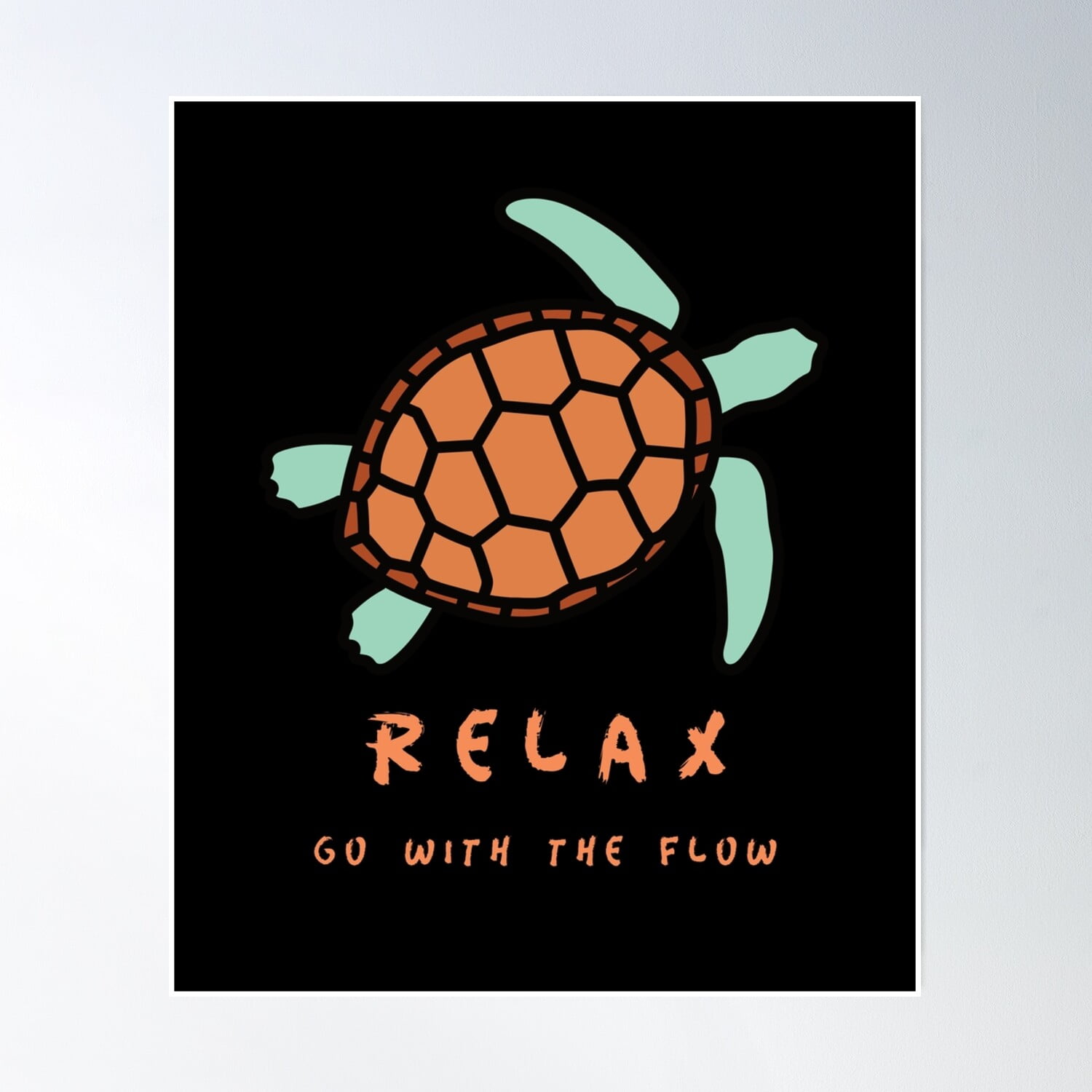 Relax Go With The Flow Poster Wall Art, Modern Wall Decor, 8x12 ...