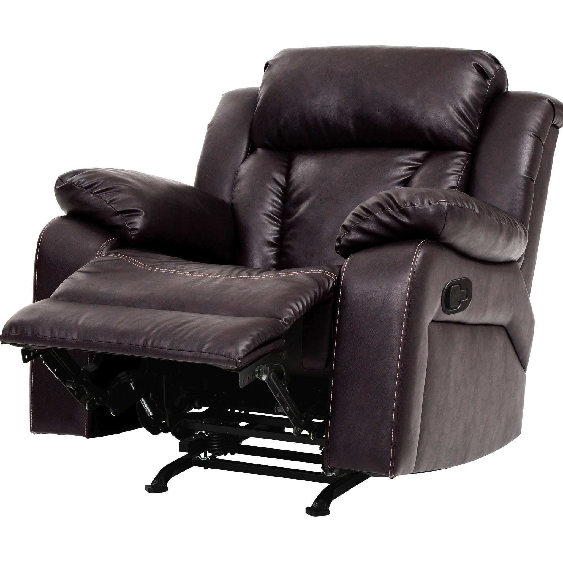 Relax In Luxury With Dark Brown Recliner Chair And Padded Arms Extra ...