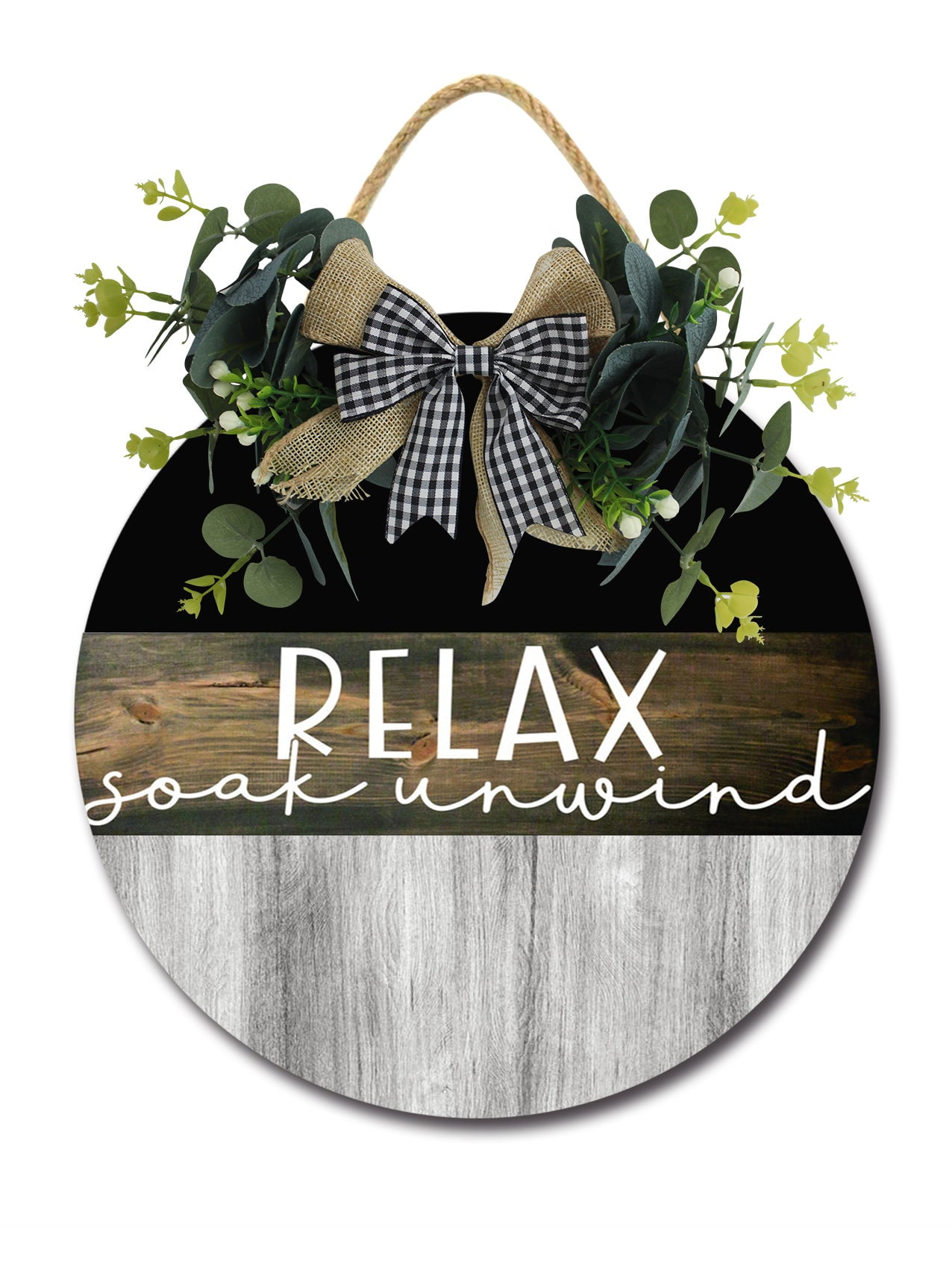 Relax Soak Unwind Sign Farmhouse Wood Sign Front Porch Decor Rustic ...