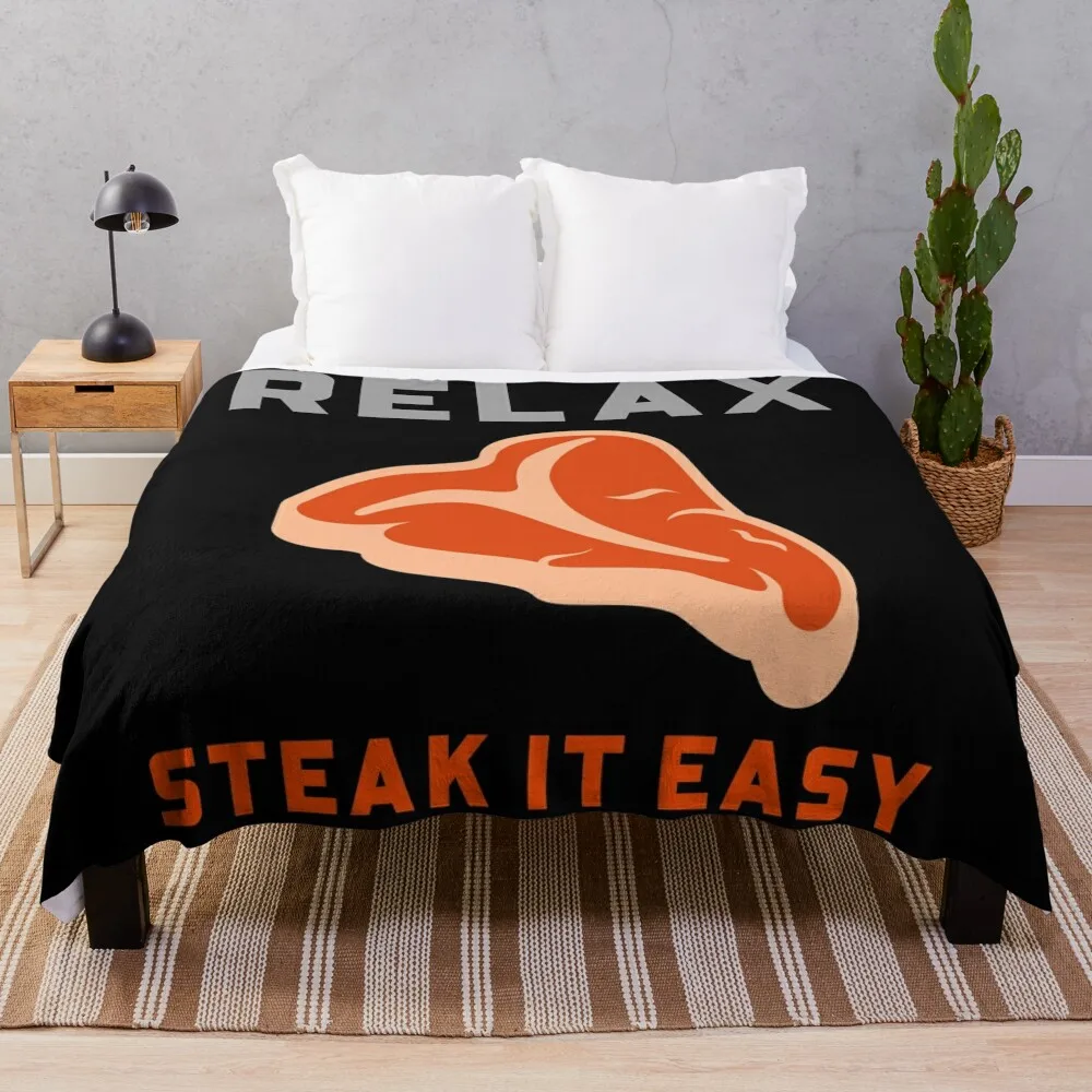 Relax Steak it Easy BBQ Throw Blanket Plaid Giant Sofa Loose Luxury Blankets - Walmart.com