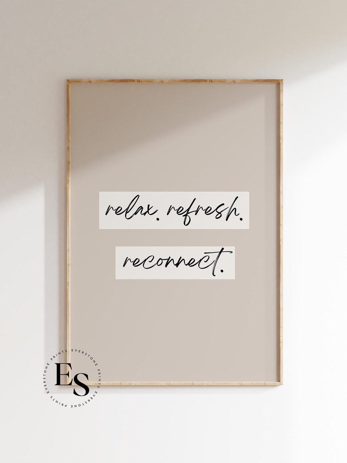 Relax Typography Print, Word Wall Art, Typography Phrase, Word Art ...