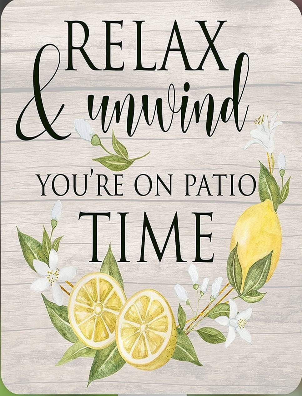 Relax and Unwind Garden Sign You're on Patio Time Yard Sign Home Decor ...