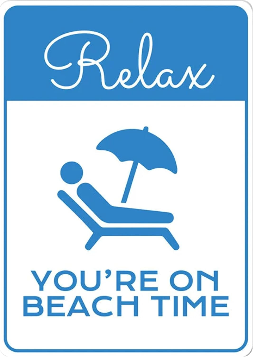 Relax You're On Beach Time Sign Beach House Decor Beach Relax Sign ...