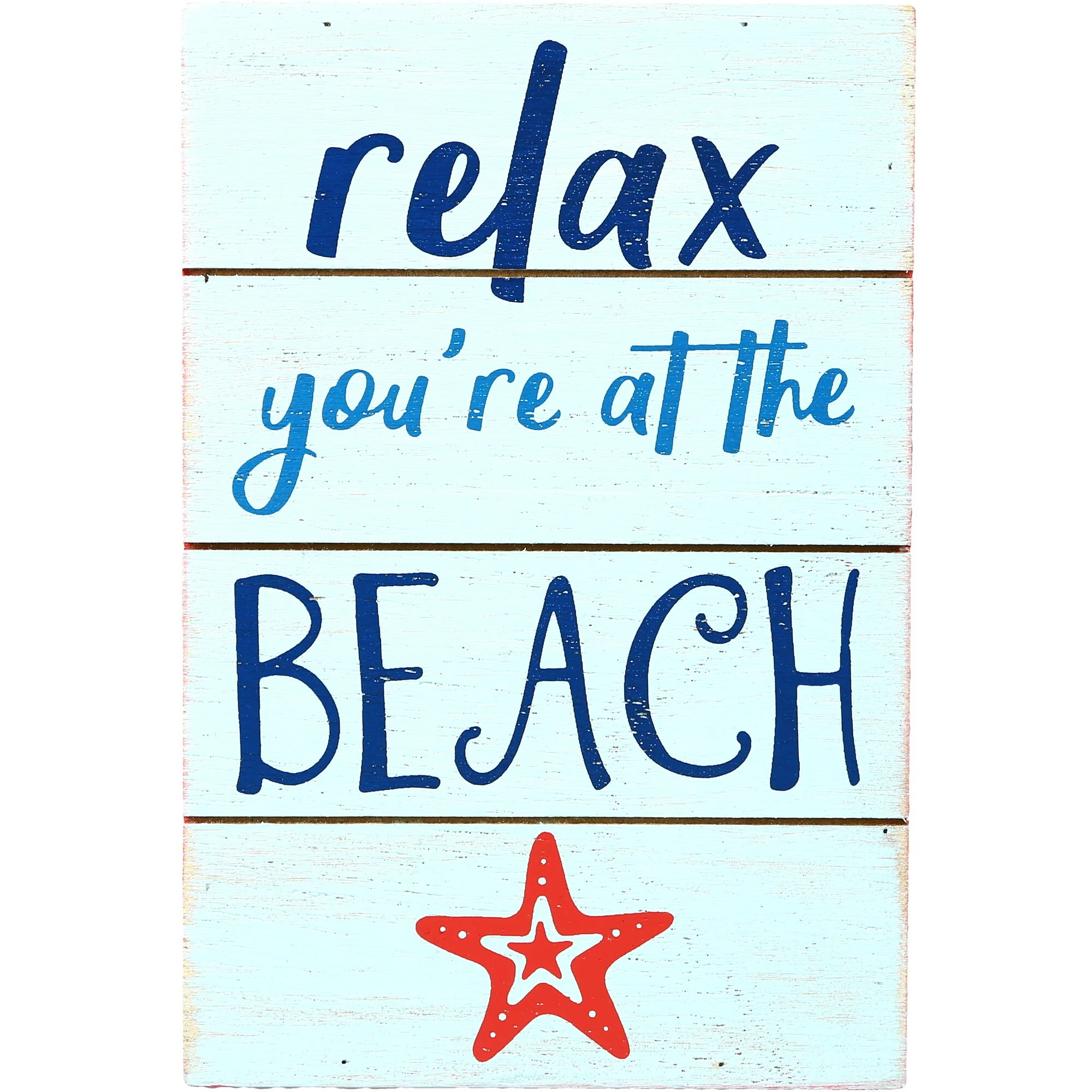 Relax at the Beach - 4" x 6" MDF Plaque - Walmart.com