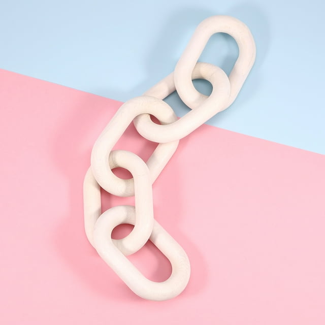 Relax love Chain Link Decor Wooden Chain Link Rustic Black/White Wood ...