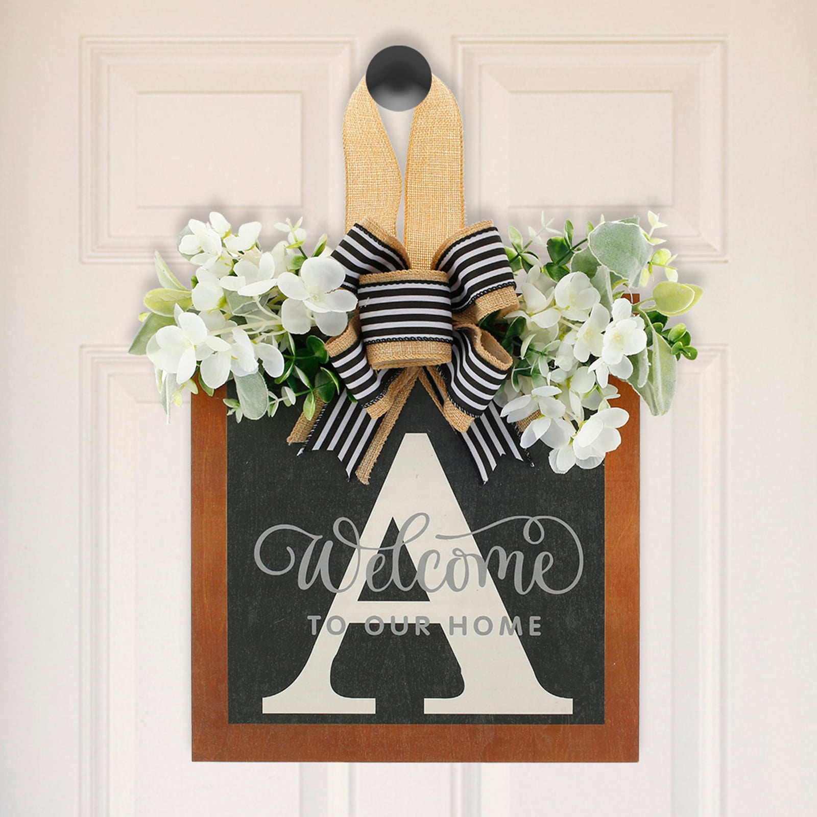Relax love Last Name Year Round Front Door Wreath Creative Welcome Sign ...