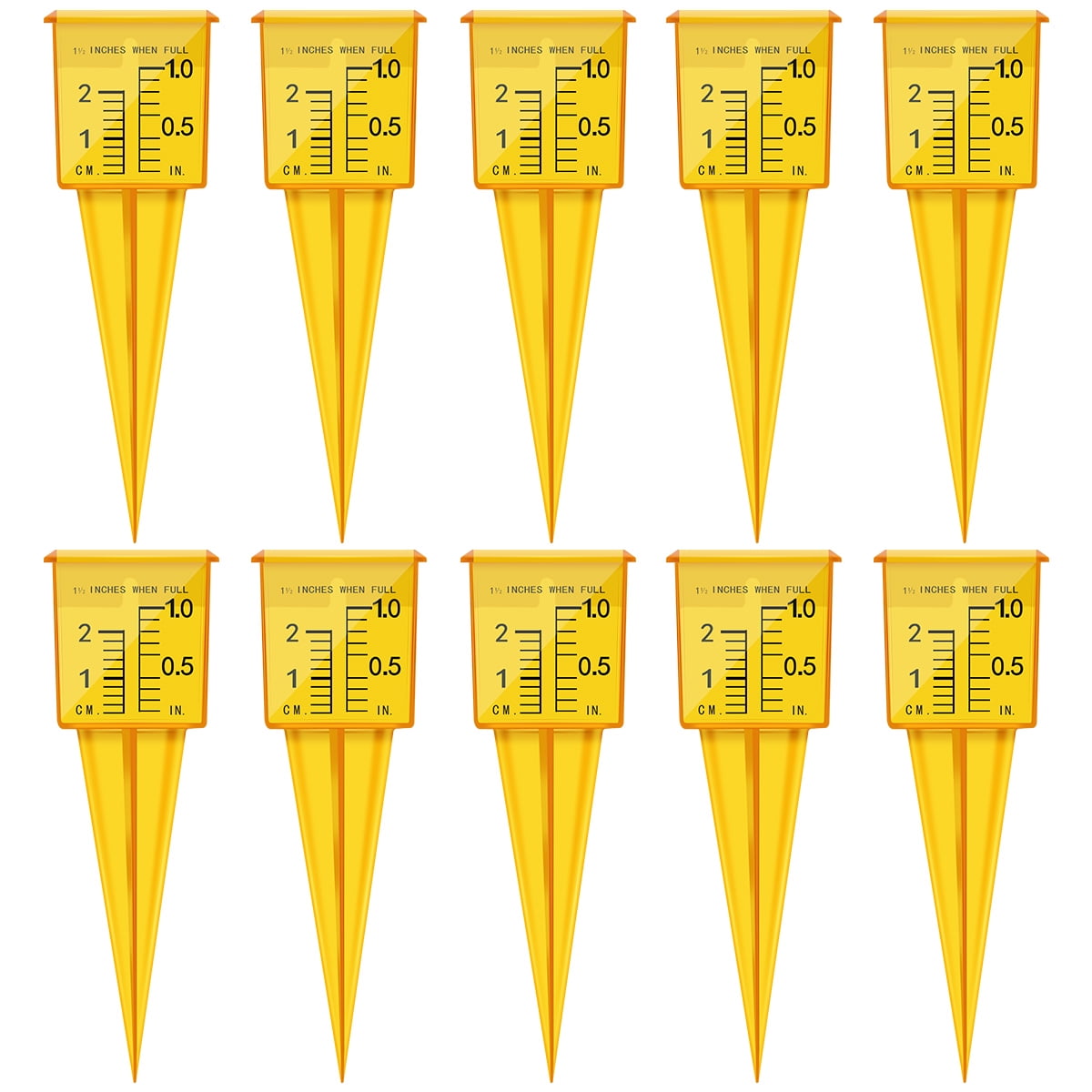 Relax love Sprinkler Gauge 10pcs Bright Yellow Transparent Reusable ...