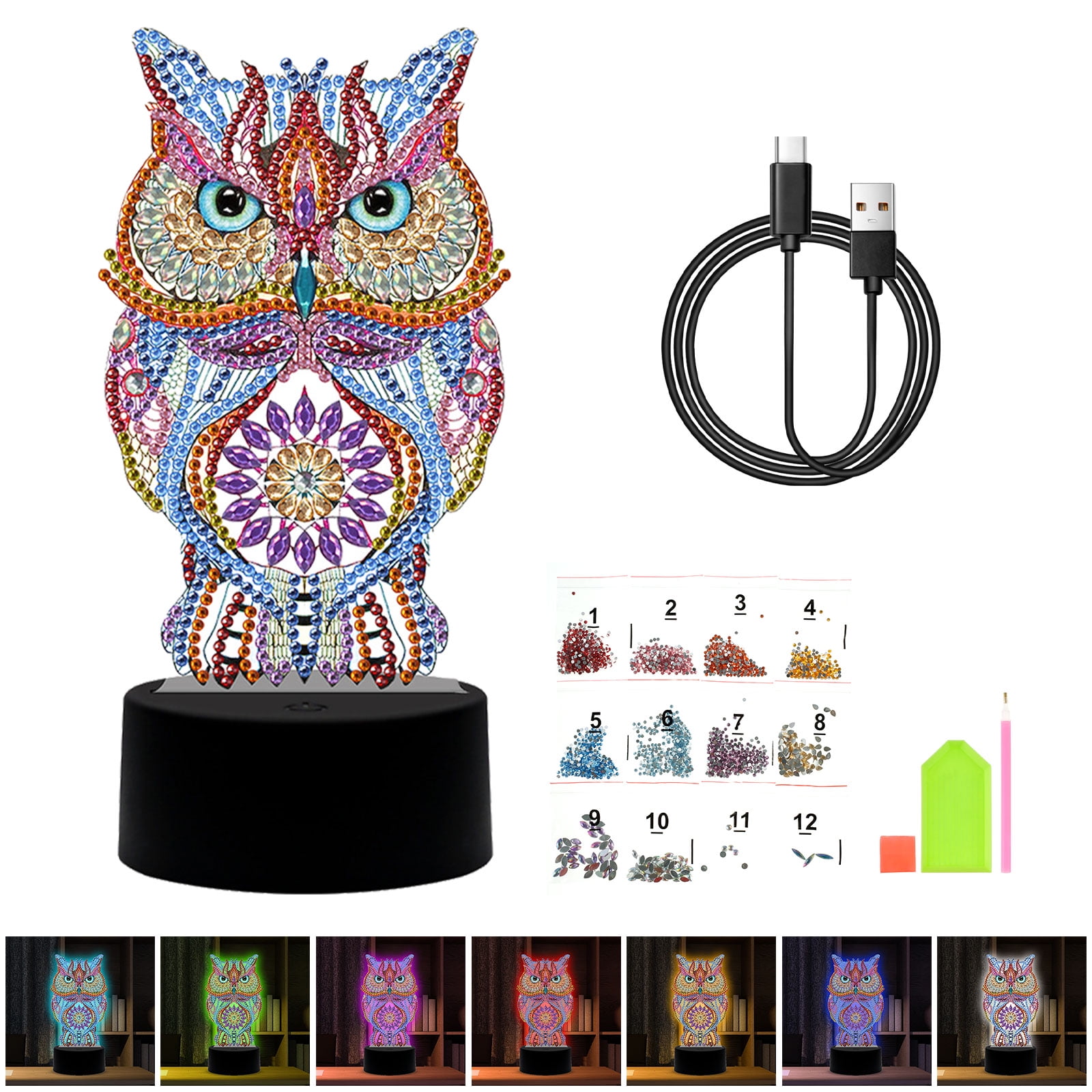 Relax loveDiamond Painting Nightlight Kits DIY Diamond Painting Lamp 3D ...
