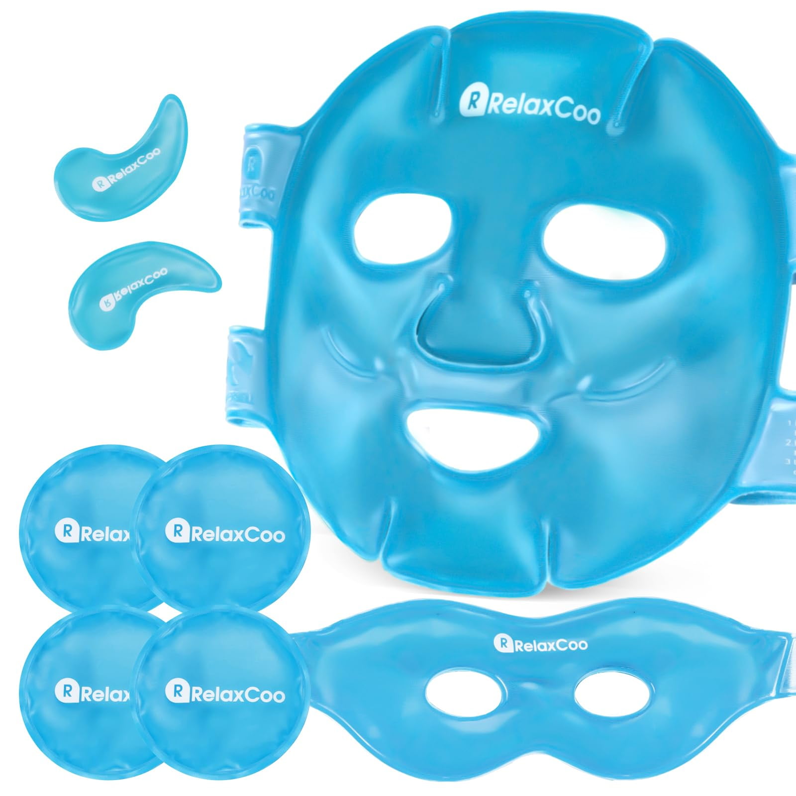 RelaxCoo Ice Face Eye Mask for Dark Circles and Puffiness Cold Warm ...