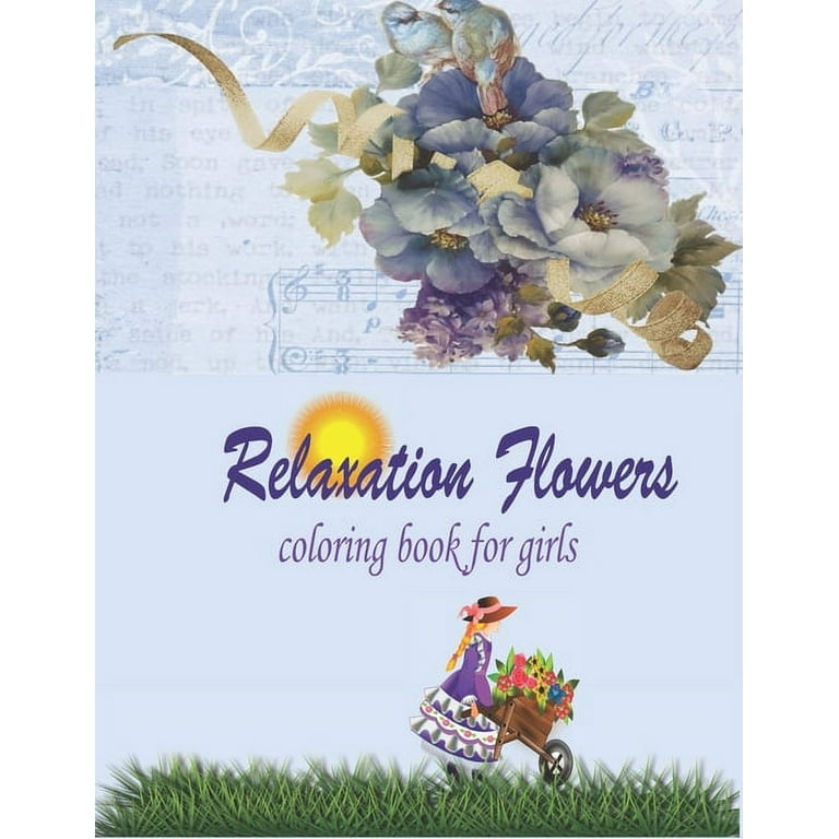 coloring book flower garden