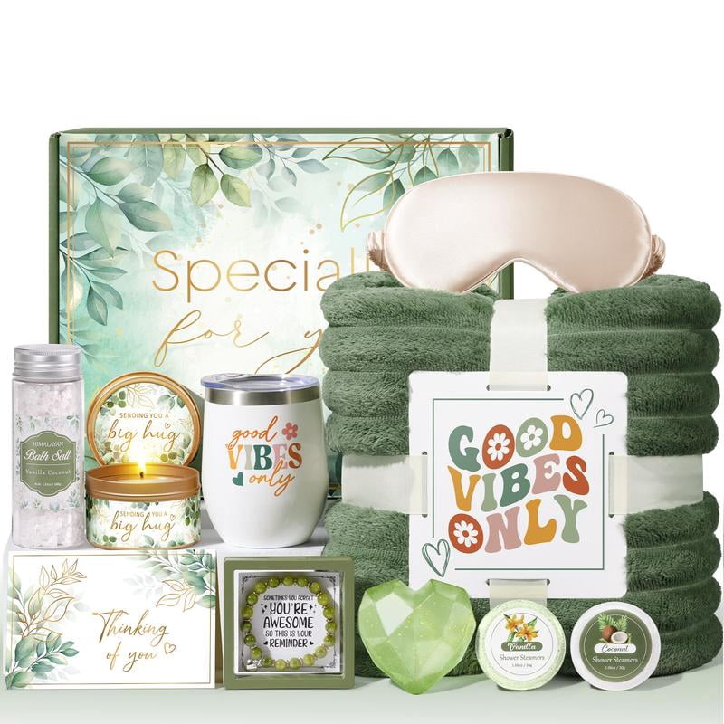 Relaxation Gifts Basket for Women, Rose Relaxing Get Well Soon Spa ...