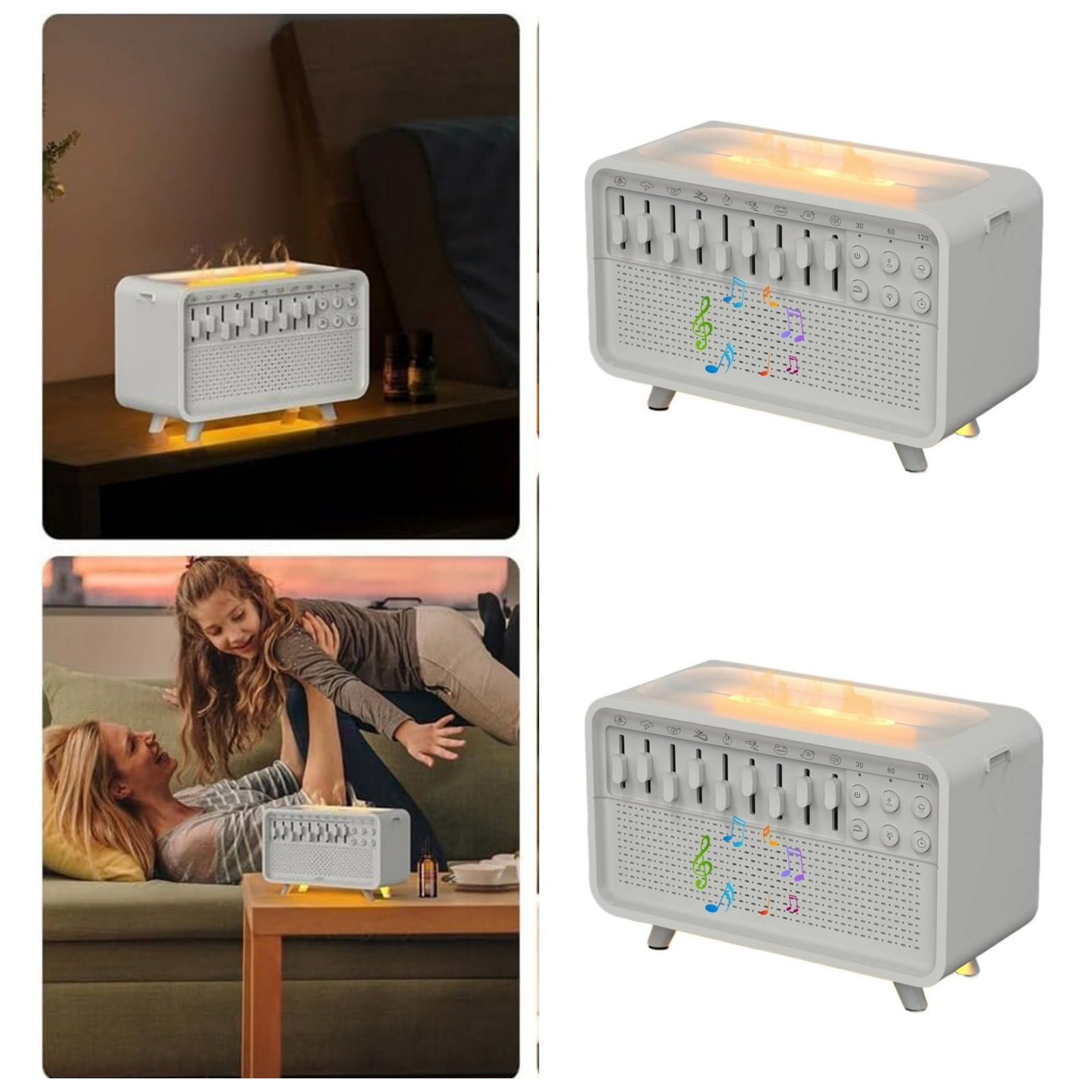 Relaxation Sound Machine with 11 Light Modes – 8 Ocean/Rain Sounds, 256 ...