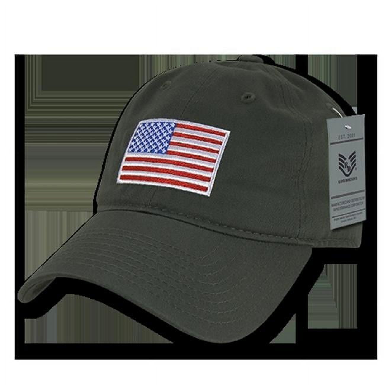 Relaxed Graphic Cap, Original USA Flag, Olive - Walmart.com