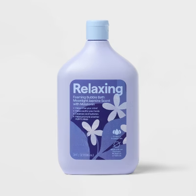 Relaxing Foaming Bubble Bath - Moonlight Jasmine Scent with Melatonin ...