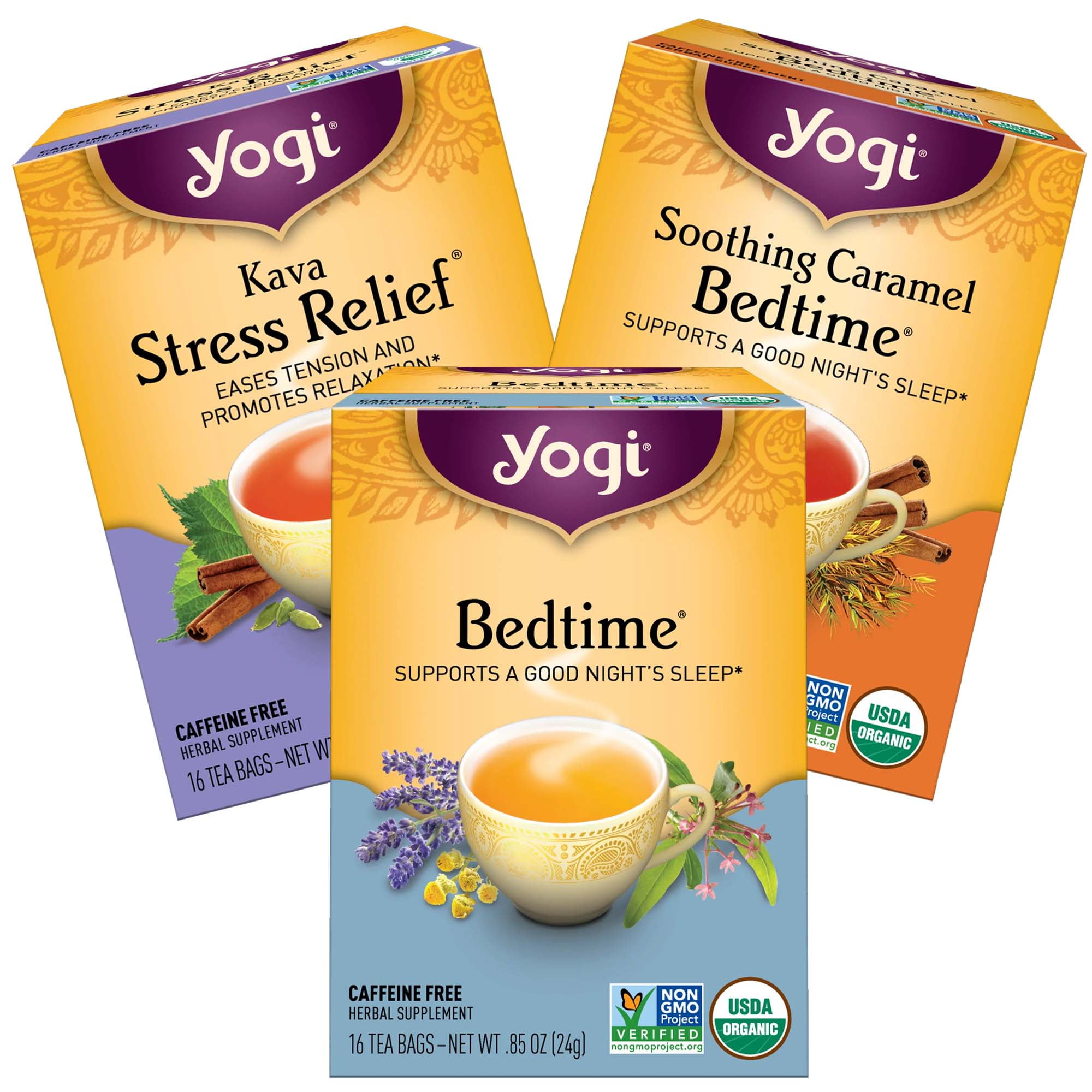 Relaxing Herbal Teas for Sleep, Stress Relief & Comfort (3 Boxes of 16 ...