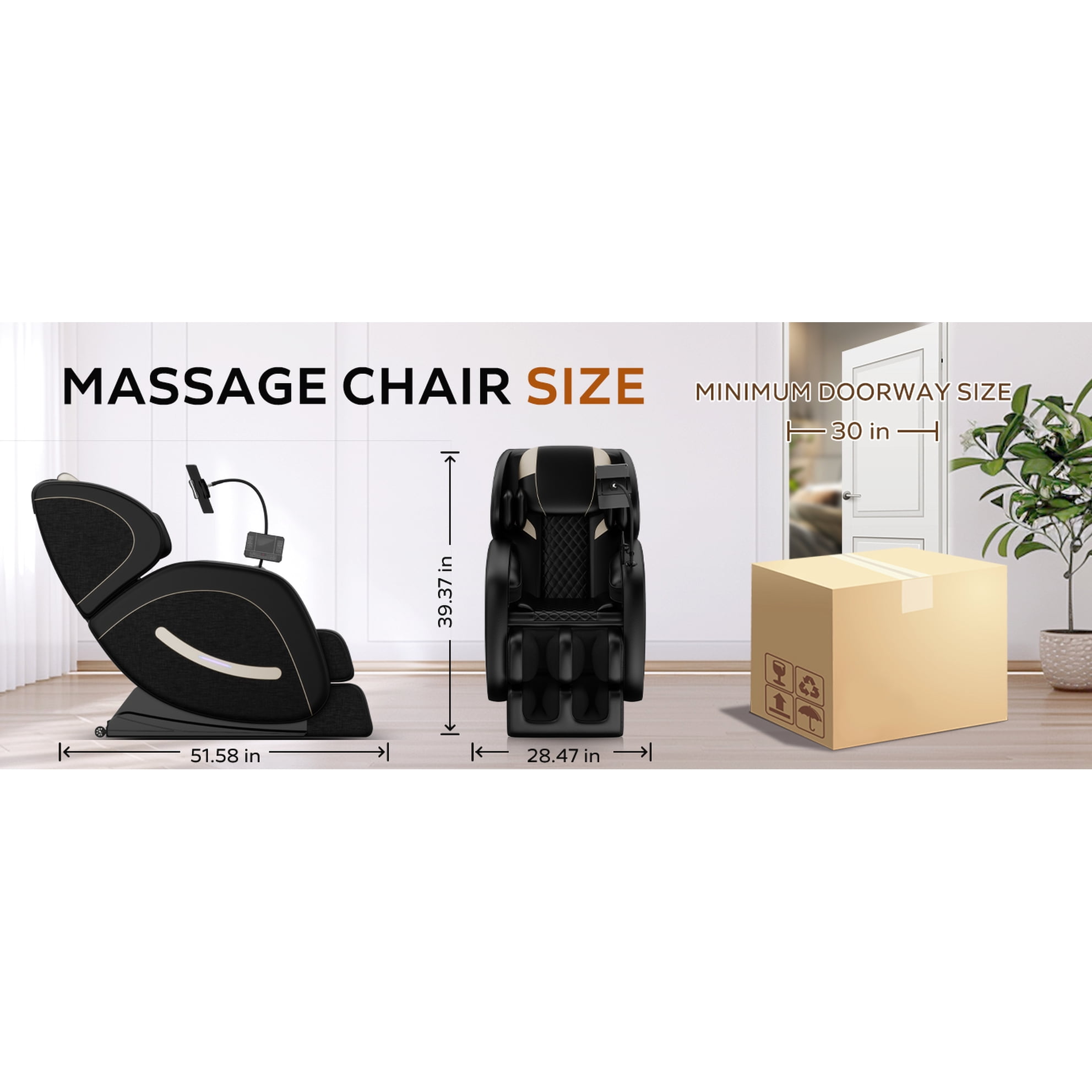 Relaxing Massage Chair With Zero Gravity And Heating Features Recliner ...