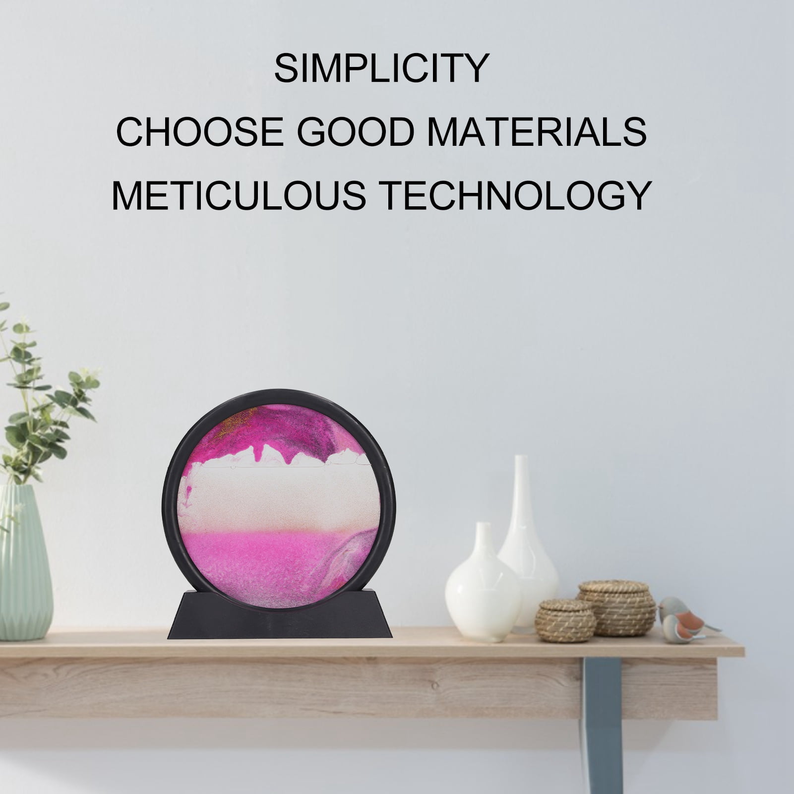 Relaxing Sand Art Decor, 7" Rotating Deep Sea Sandscape With Base ...