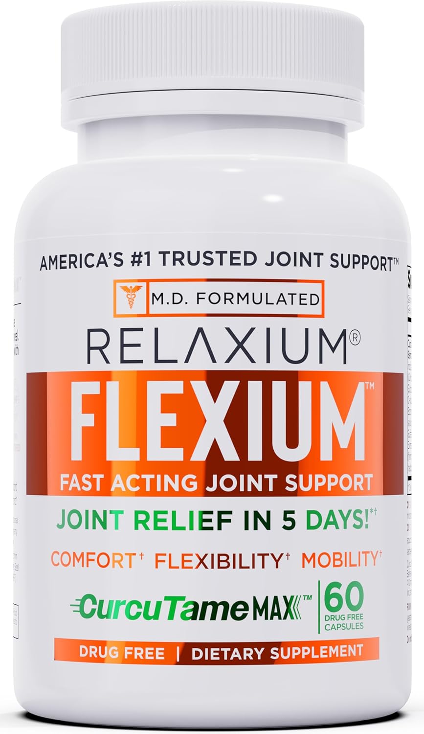 Relaxium Flexium Fast Acting Joint Support, Drug-Free, with CurcuTame ...