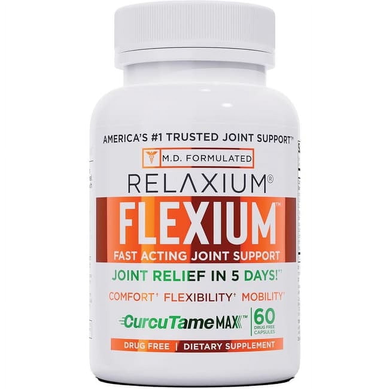 Relaxium Flexium Joint Support Supplement, 60 Capsules, Ease Stiffness ...