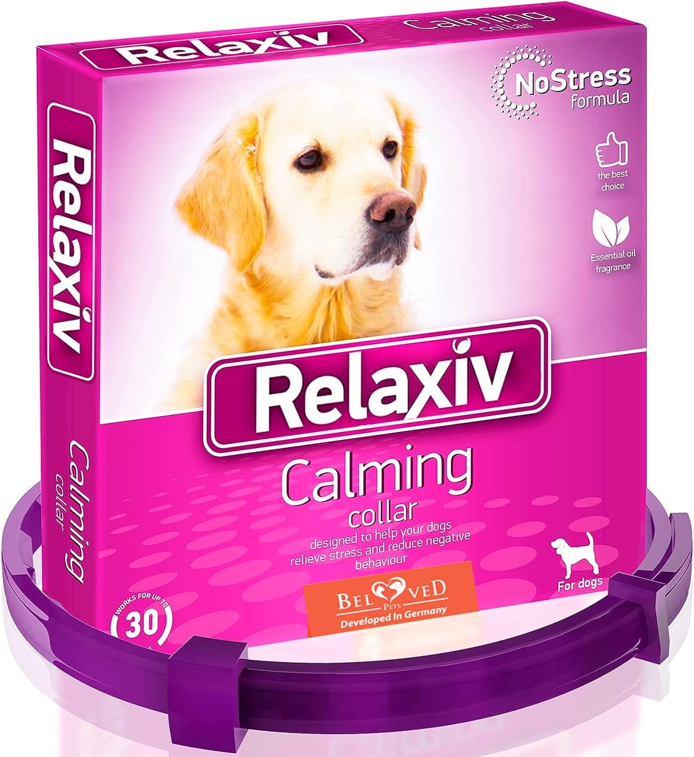 Beloved Pets Calming Collar for Dogs | Improved DE-Stress Formula ...