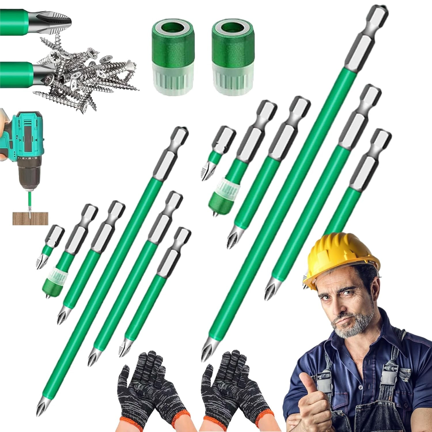 Relaxrich Drill Bits, Strong Magnetic Durability Screwdriver Drill Bit ...