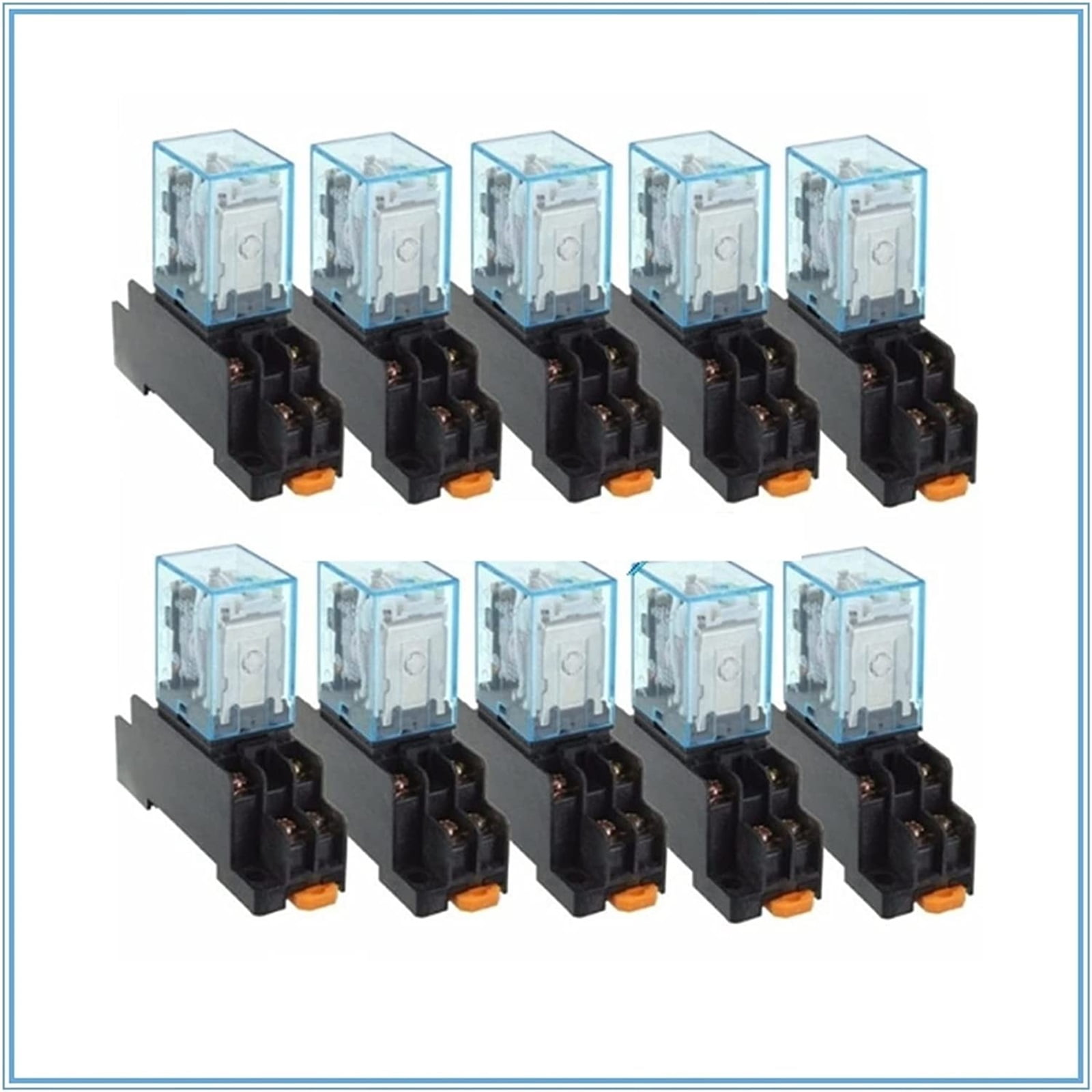 Relay 10pcs MY2P HH52P MY2NJ 12V 24VDC / 110V 220V AC Coil General Purpose DPDT Micro Mini Relay ...