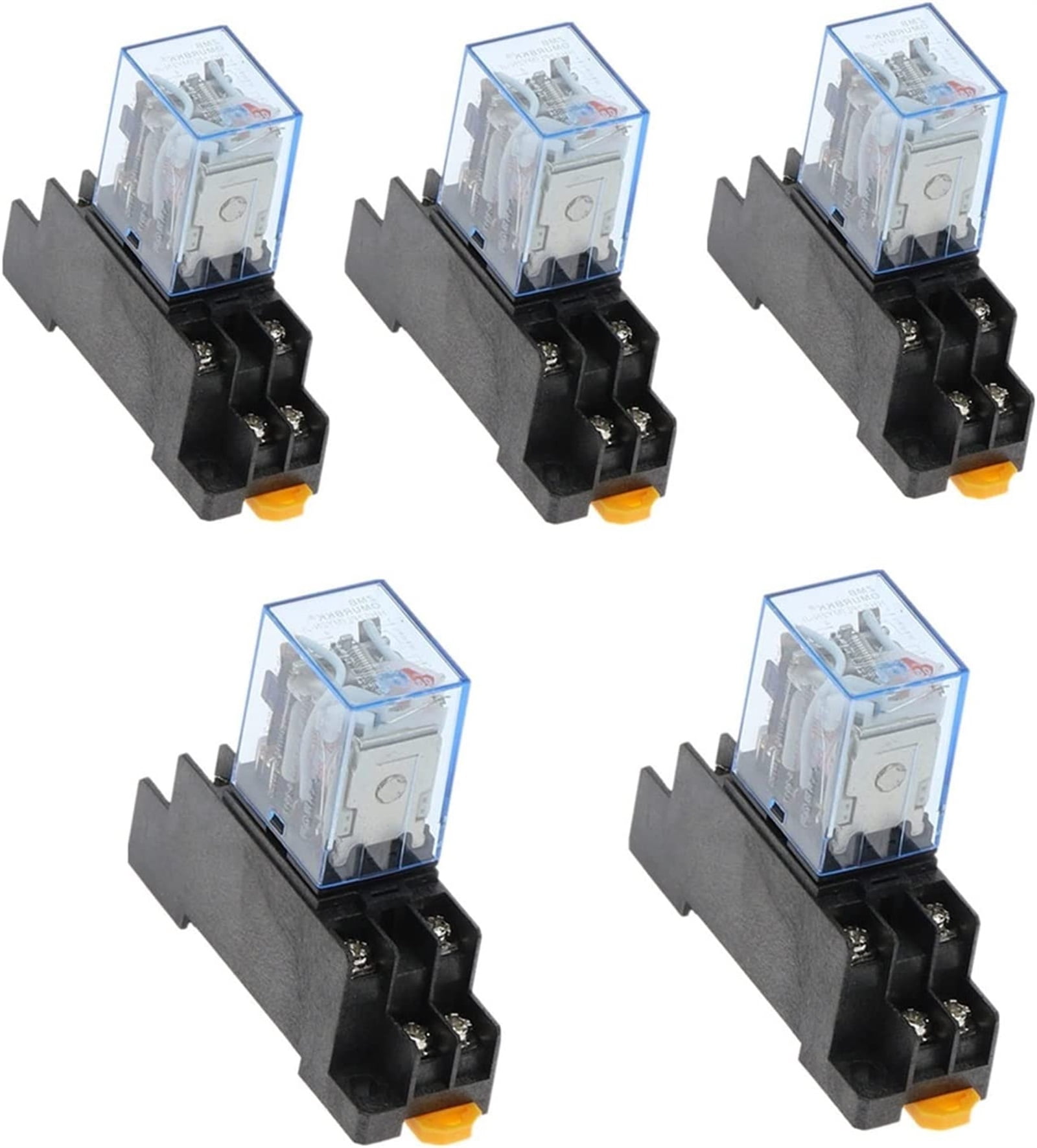 Relay 5 Sets MY2P HH52P MY2NJ Relay Coil General DPDT Micro Mini Electromagnetic Relay Switch ...