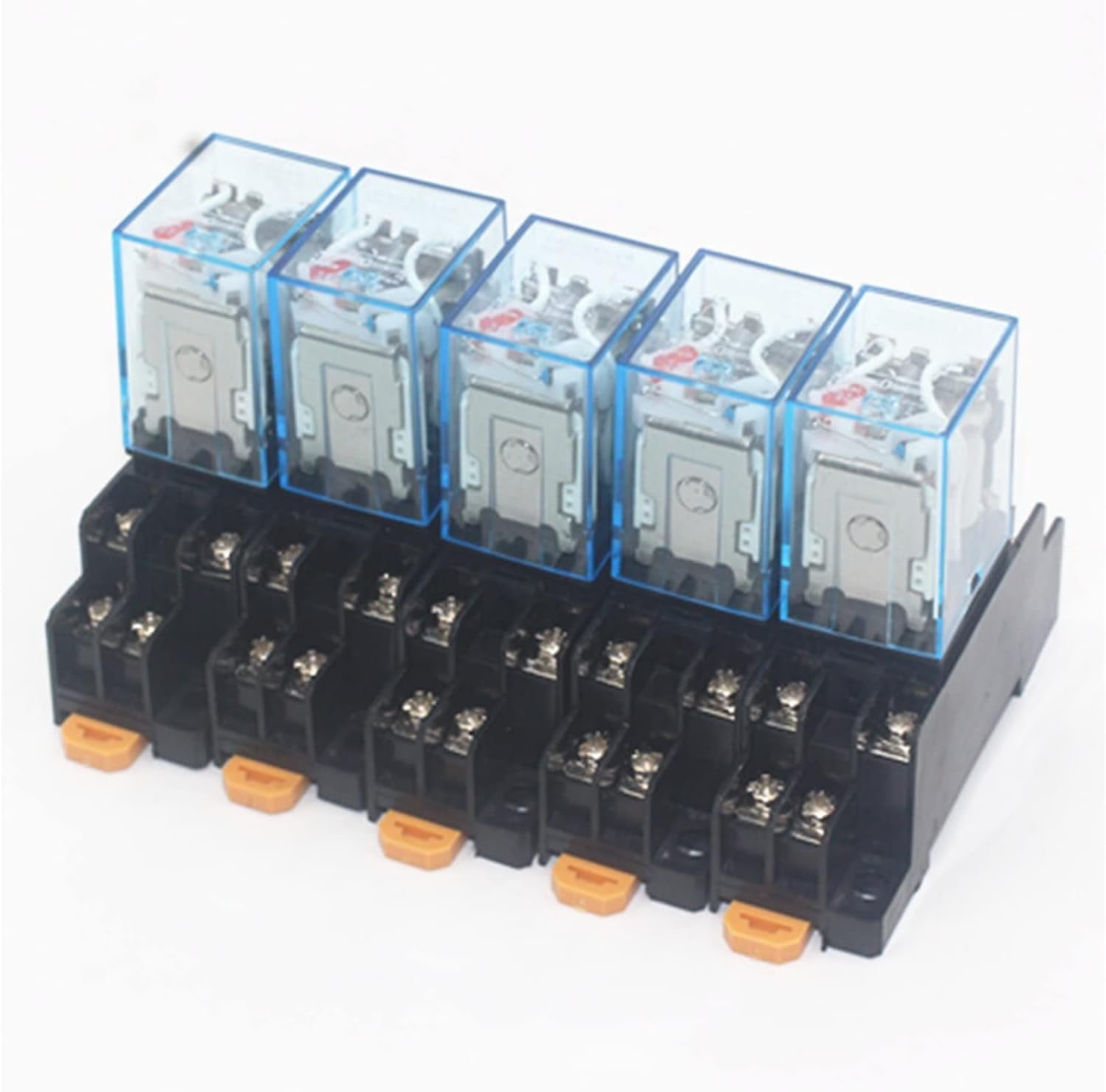 Relay 5set MY2P HH52P MY2NJ Relay Coil General DPDT Mini Electromagnetic Relay Switch with ...