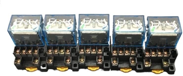 Relay 5sets Power Relay LY4NJ HH64P DC 12V 24V 110V 220V AC 4PDT ...