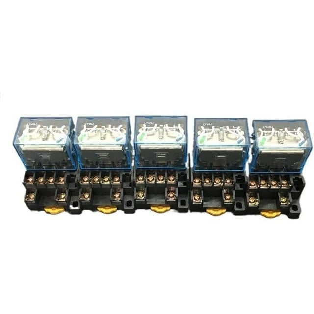 Relay 5sets Power Relay LY4NJ HH64P DC 12V 24V 110V 220V AC 4PDT ...