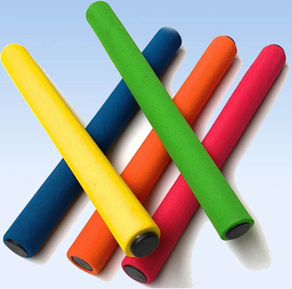 Relay Batons Sticks Assorted Color Foam Running Baton Pack - Walmart.com