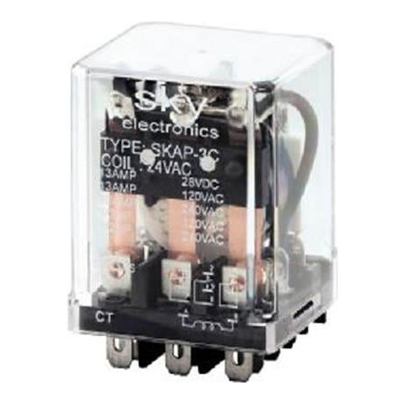 Relay & Control 24V DC Coil 8 Pin Square Base Plug-in Relays - Walmart.com
