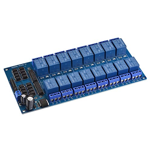 Relay Module 16 Channel 24V Low Level Trigger Module Blue Relay Module ...