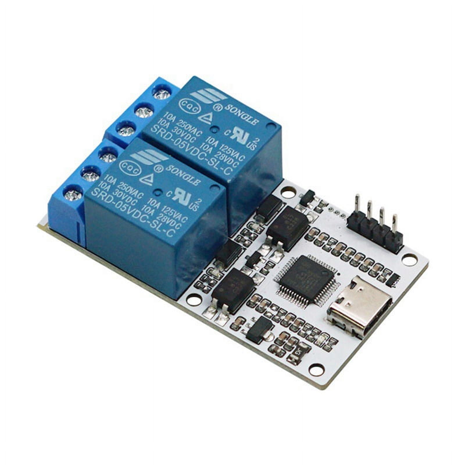 Relay Module 2 Channel USB to CH340 Serial Control Relay Module ...