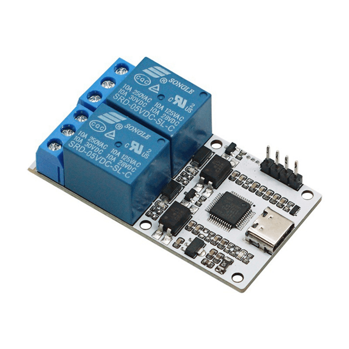 Relay Module 2 Channel USB to CH340 Serial Control Relay Module ...