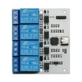 Relay Module 4 Channel USB to CH340 Serial Control Relay Module Optocoupler Protection TYPE-C ...