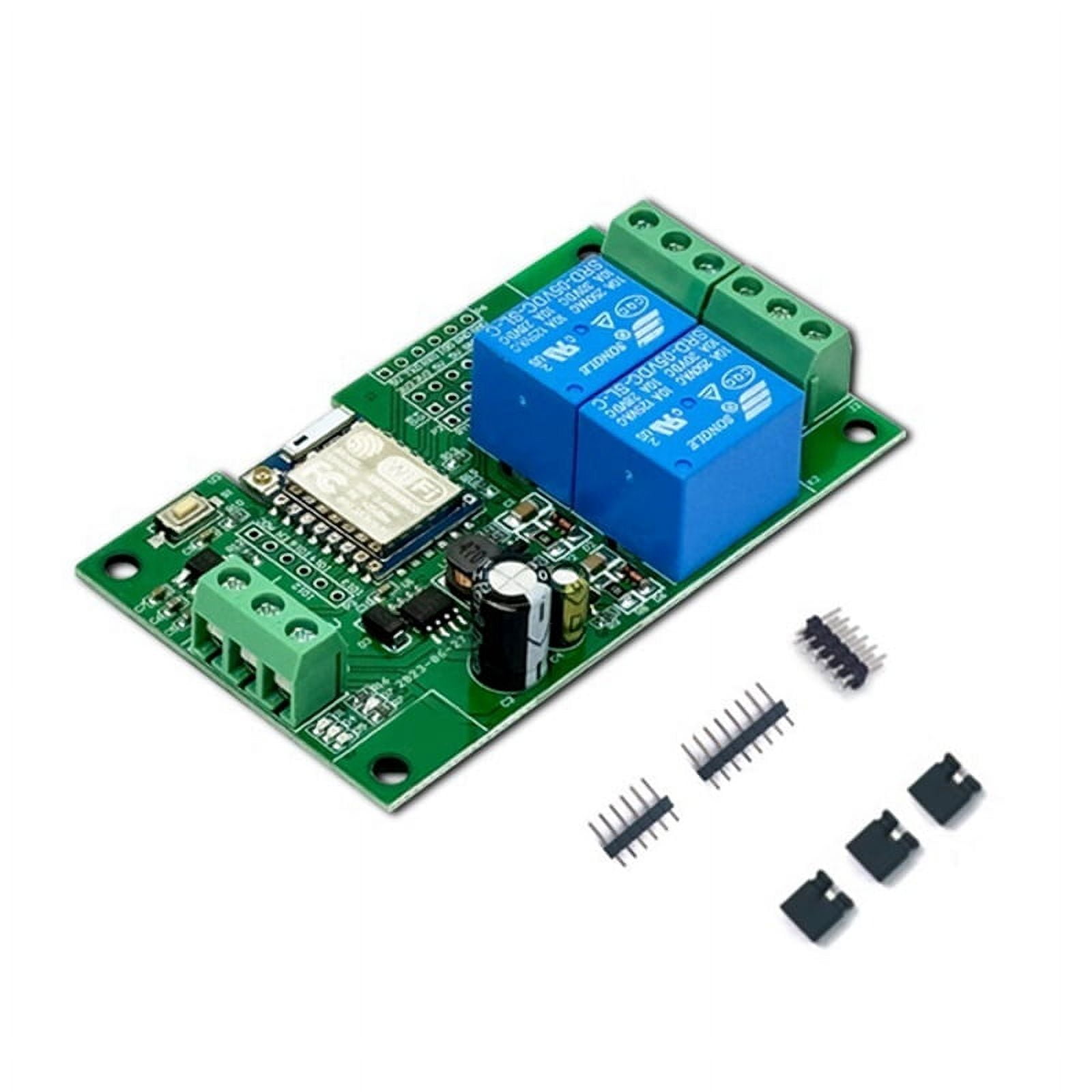 Relay Module ESP-07 2 Way WIFI Module 5V/8-80V Power Supply ESP8266 ...