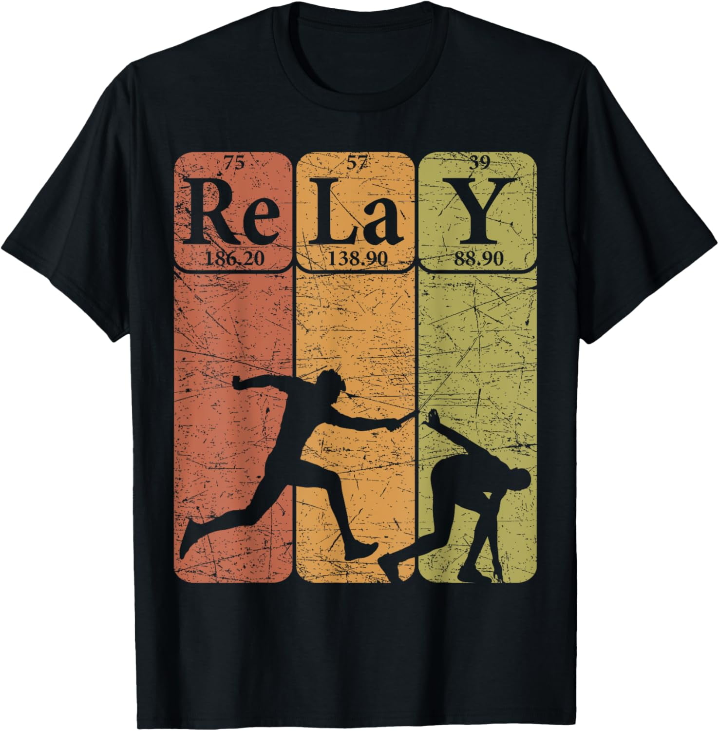 Relay Periodic Table Elements Relay Race Retro Running T-Shirt ...