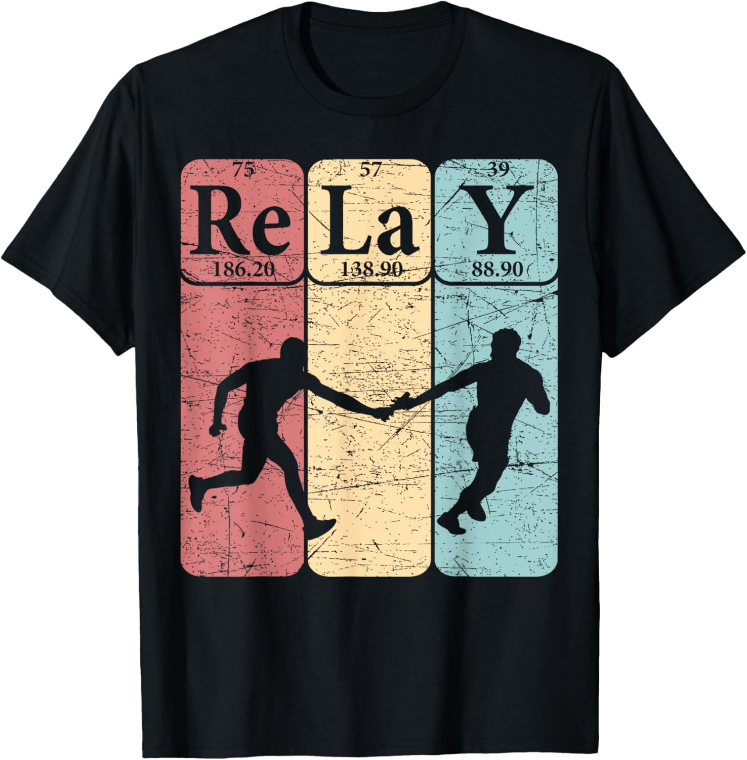Relay Periodic Table Elements Relay Race Retro Running T-Shirtmen and ...