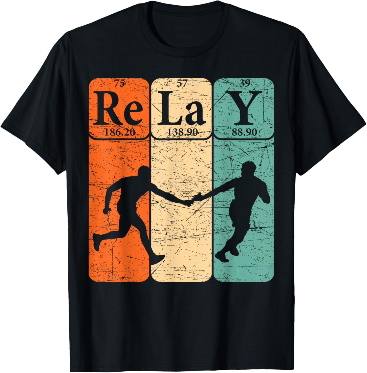 Relay Periodic Table Elements Relay Race Retro Running T-Shirtmen and ...