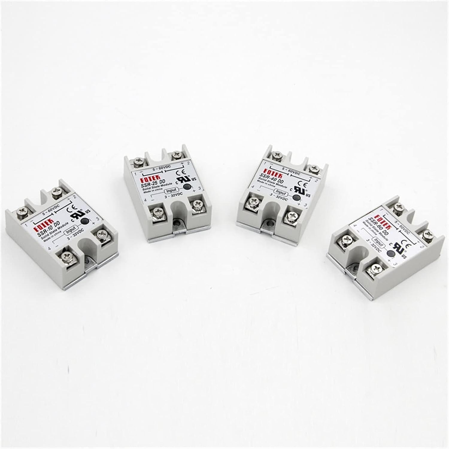 Relay SSR -50DA/60DA/75DA DC Control AC SSR White Shell Single Phase Solid State Relay Without ...