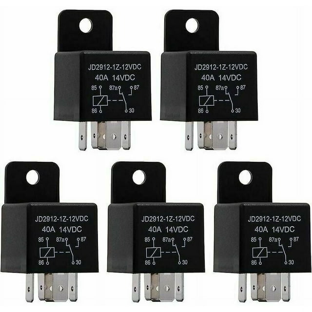 Relays 12V 40A 5 Pin Spdt, Model No: Jd2912-1Z-12V40A 14Vdc, Relay ...