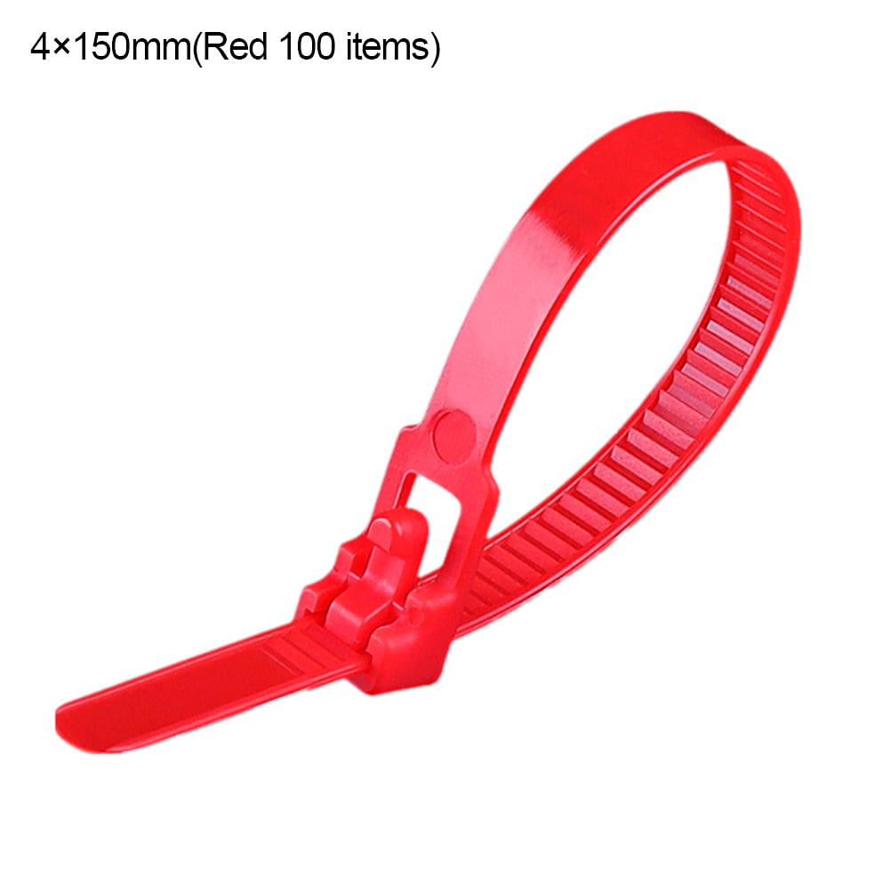 Releasable Cable Ties Reusable Black Natural Nylon Plastic Zip Tie ...